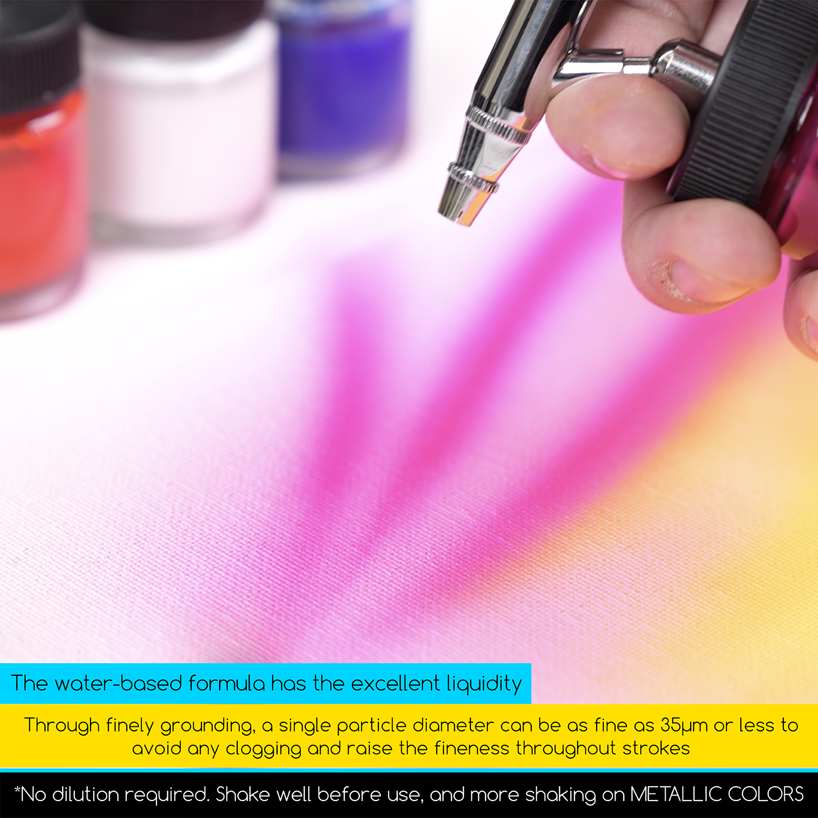 MEEDEN 60 Color Paint Set MEEDEN Airbrush Paint Set - 60 Colors, 30ml ...